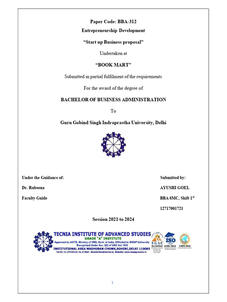 Under The Guidance Of: Submitted By: Dr. Rubeena Ayushi Goel Faculty Guide BBA 6MC, Shift 1 ...