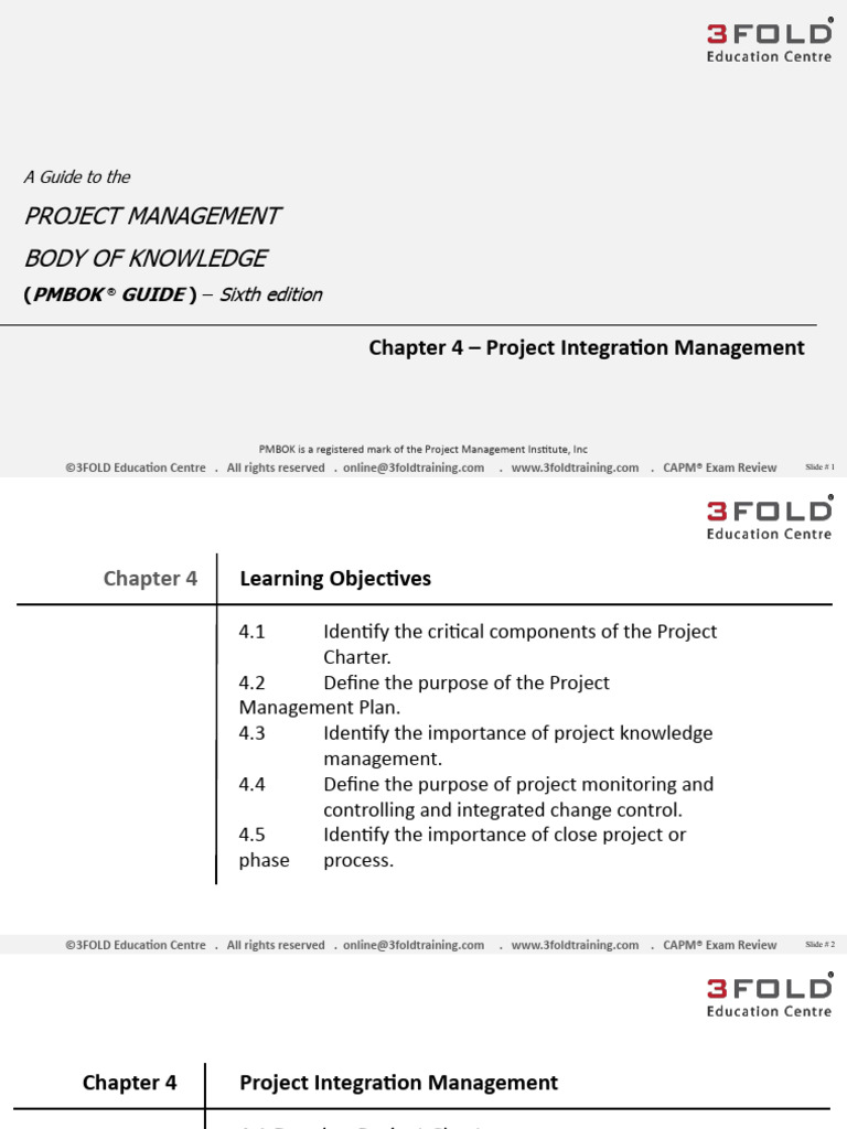 Chapter 4 - Project Integration Management | PDF | Project Management ...
