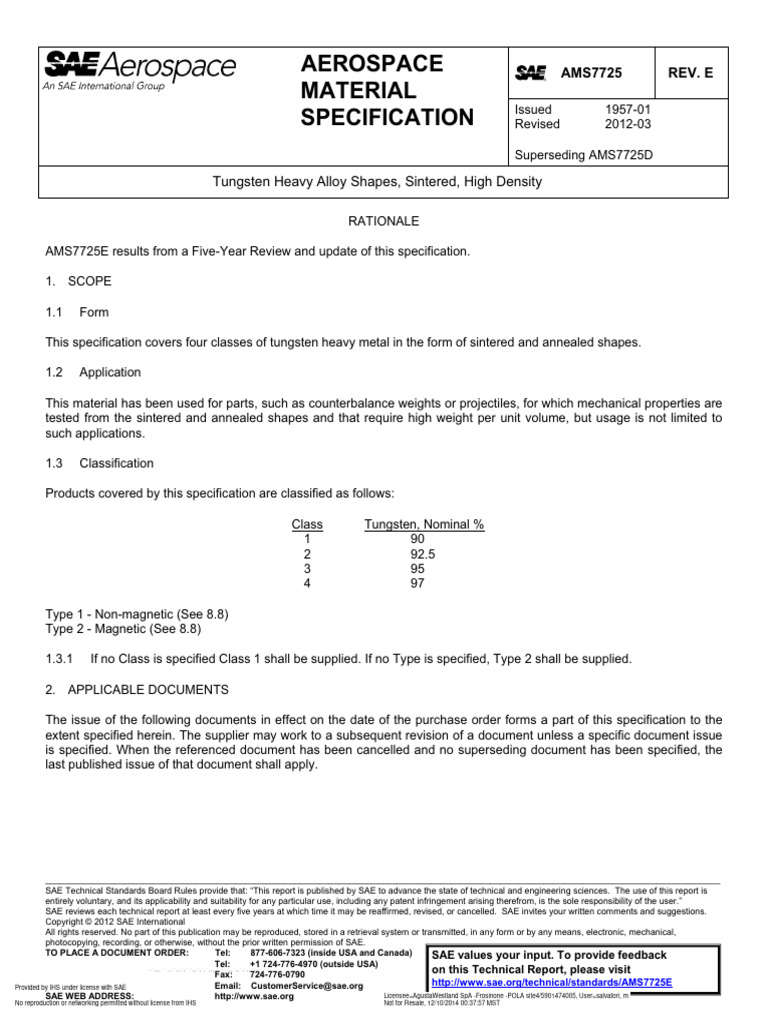 Ams 7725 | Download Free PDF | Sintering | Heat Treating