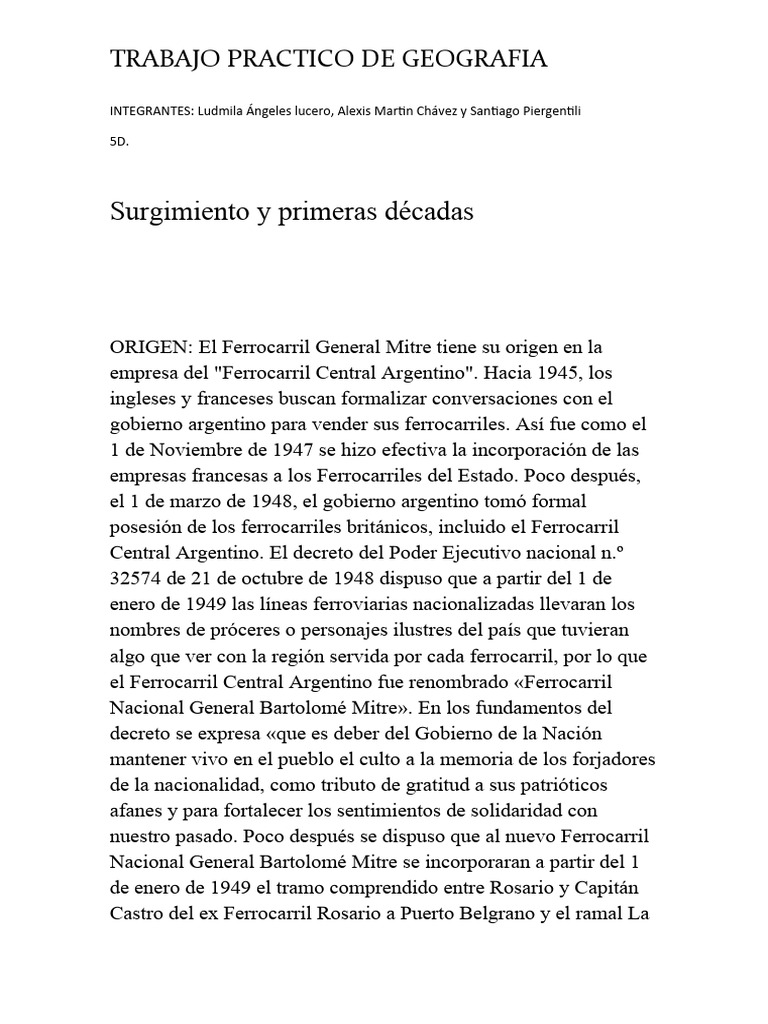 Comparto 'Tp de GEO 5to' Con Usted | PDF | Compañías de transporte | Transporte