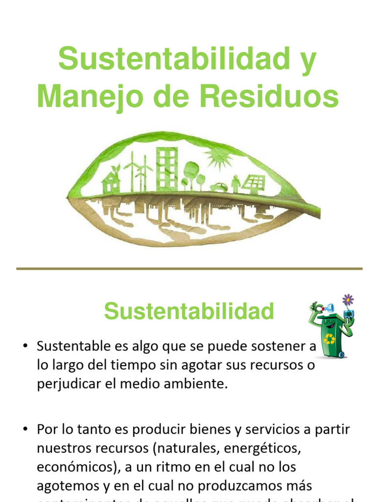 Sustentabilidad y Manejo de Residuos | PDF | Contaminación | Residuos Sustentabilidad y Manejo de Residuos | PDF | Contaminación | Residuos