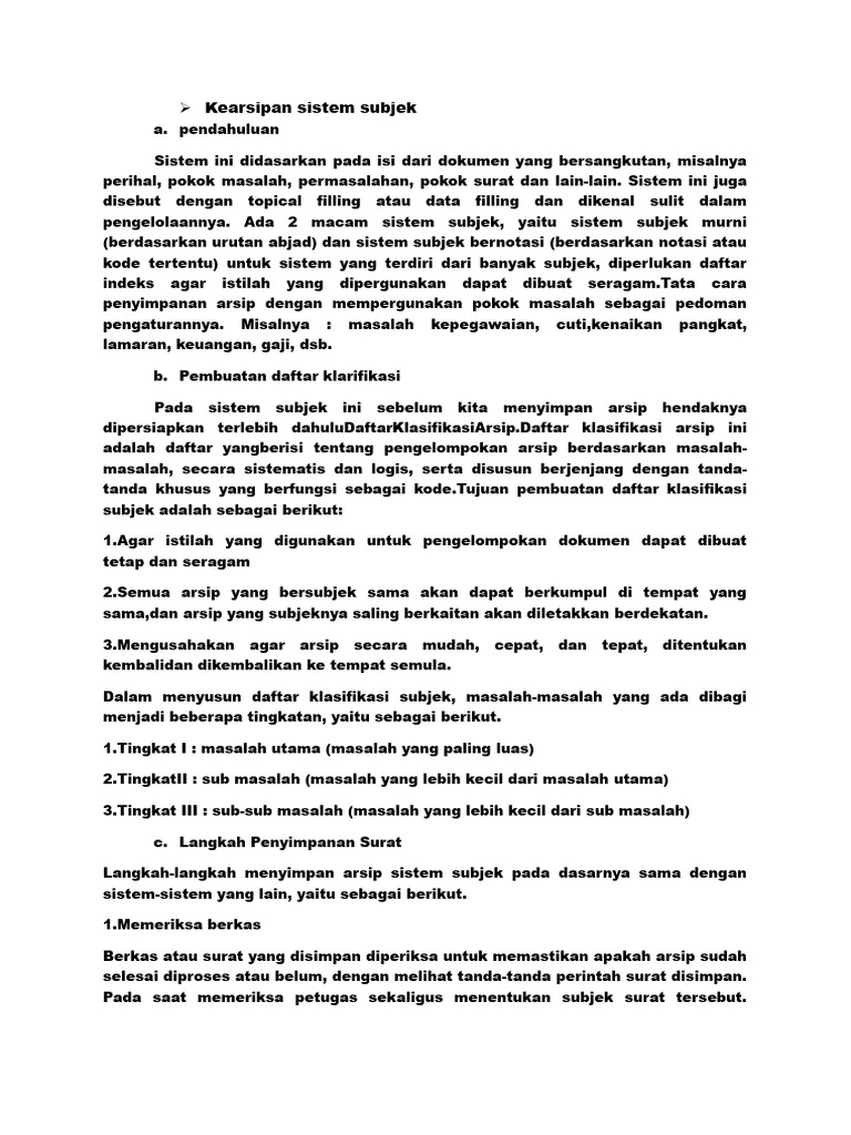 Kearsipan Sistem Subjek | PDF | Sains & Matematika | Komputer
