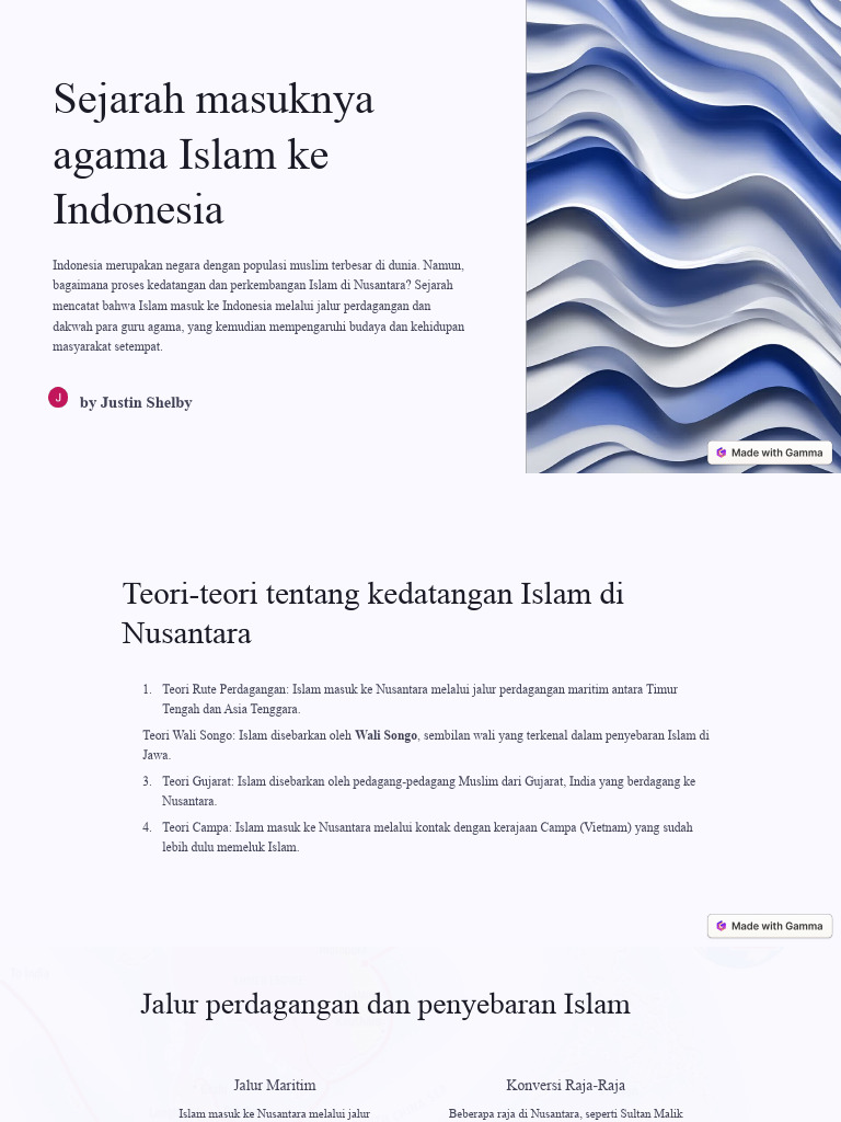 Sejarah Masuknya Islam ke Indonesia | PDF | Agama & Spiritualitas