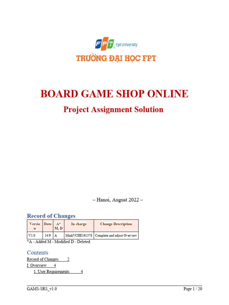 Board Game Shop Online: Project Assignment Solution | PDF | Password ...