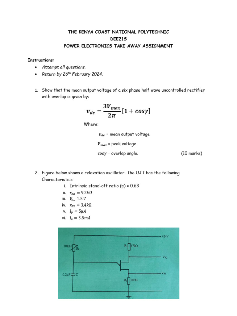 Power Electronics Take Away DEE21S | PDF | Teaching Methods & Materials | Science & Mathematics