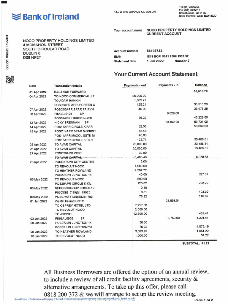 BOI Statements 2022-2-6 | PDF