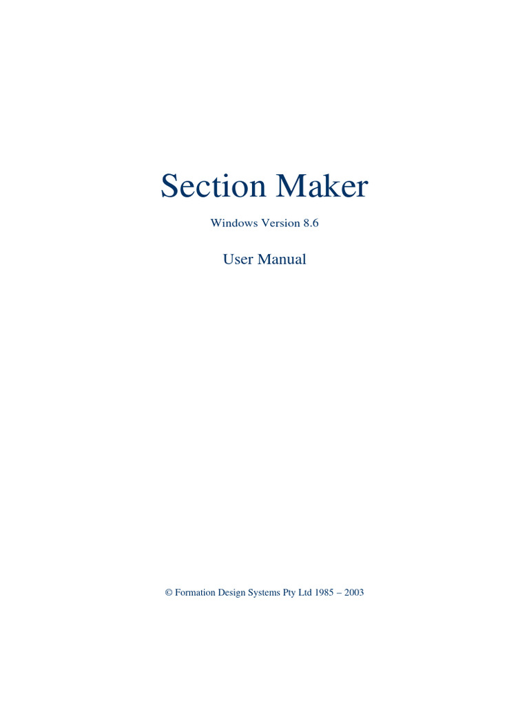 Section Maker Manual | PDF | Shape | Copyright