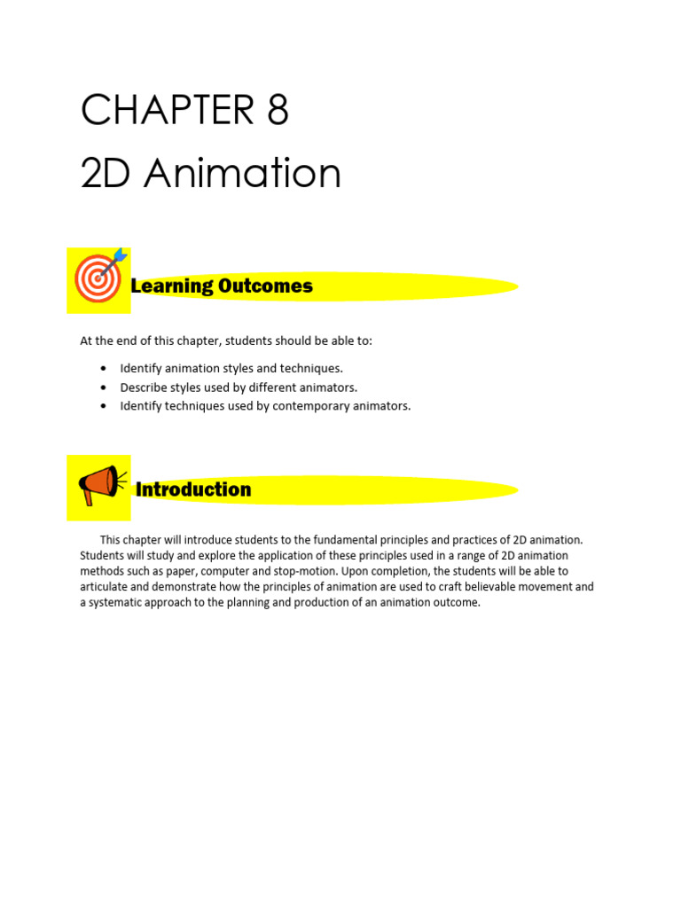 Chapter 8 2D Animation | PDF | Computers | Technology & Engineering