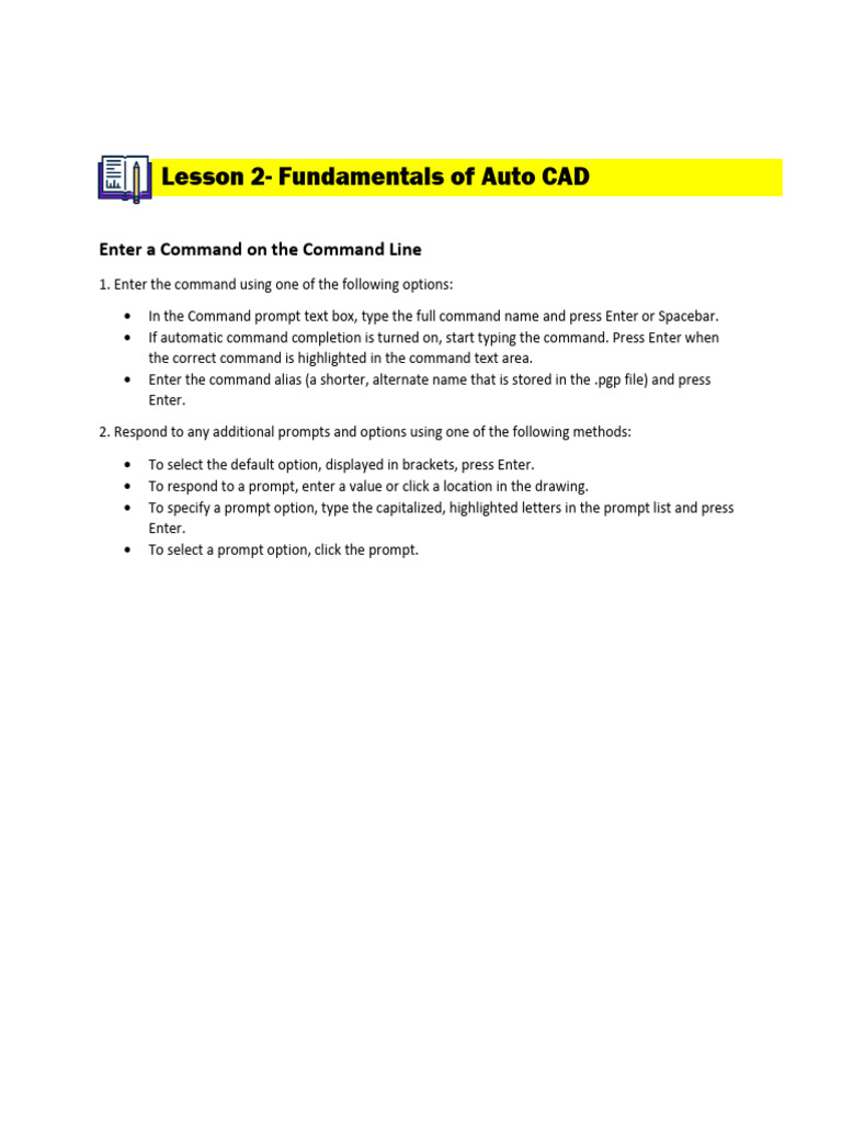 Finals Chapter 7 Lesson 2 | PDF | Command Line Interface | Auto Cad