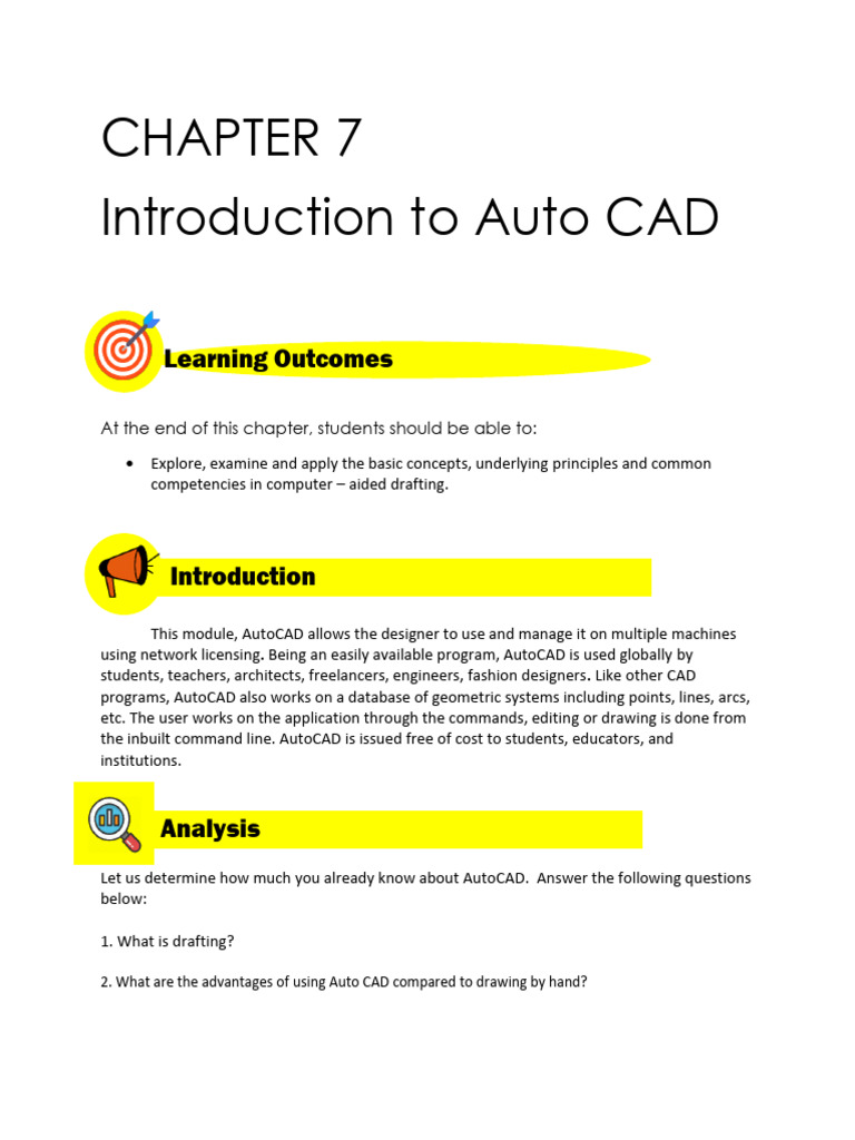 Finals CHAPTER 7 Lesson 1 | PDF | Auto Cad | Computer Aided Design
