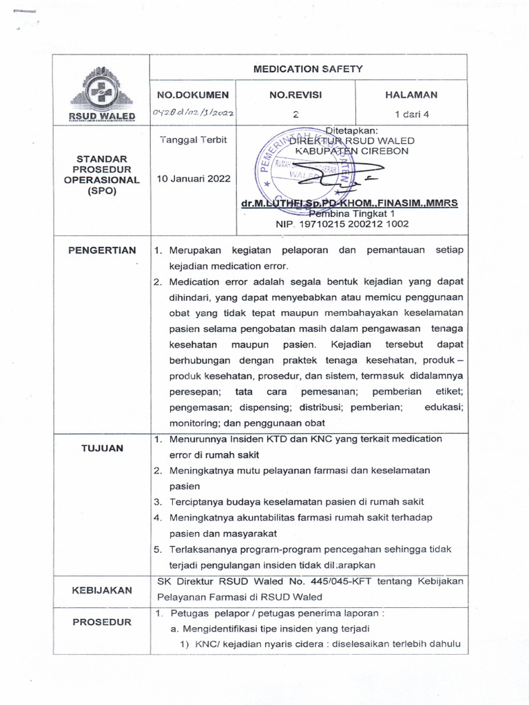 Spo Medication Safety | PDF