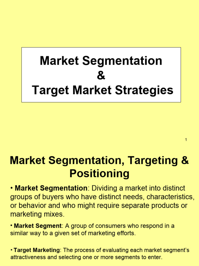 1 Market Segmentation & Target Market Strategies-Multimedia | PDF ...