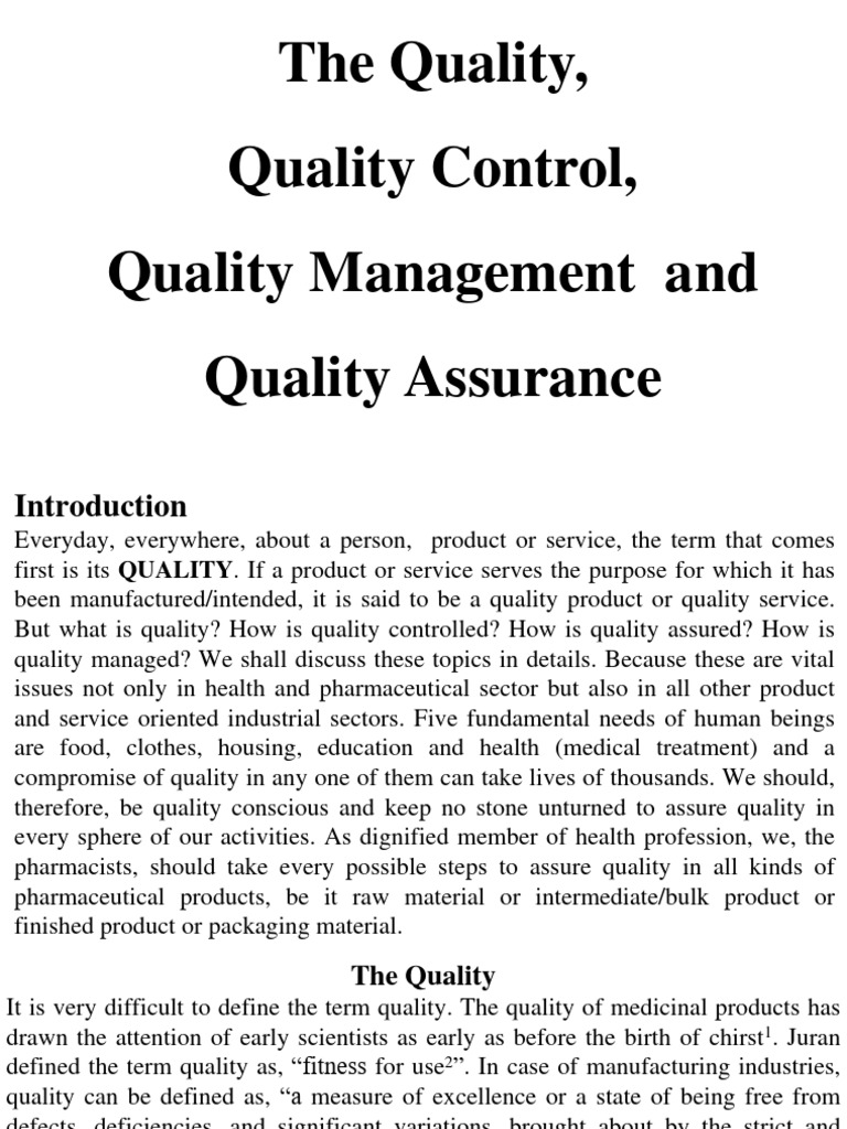 Quality, QC, QM, Quality Assurance - 11 | PDF | Quality Assurance | Risk