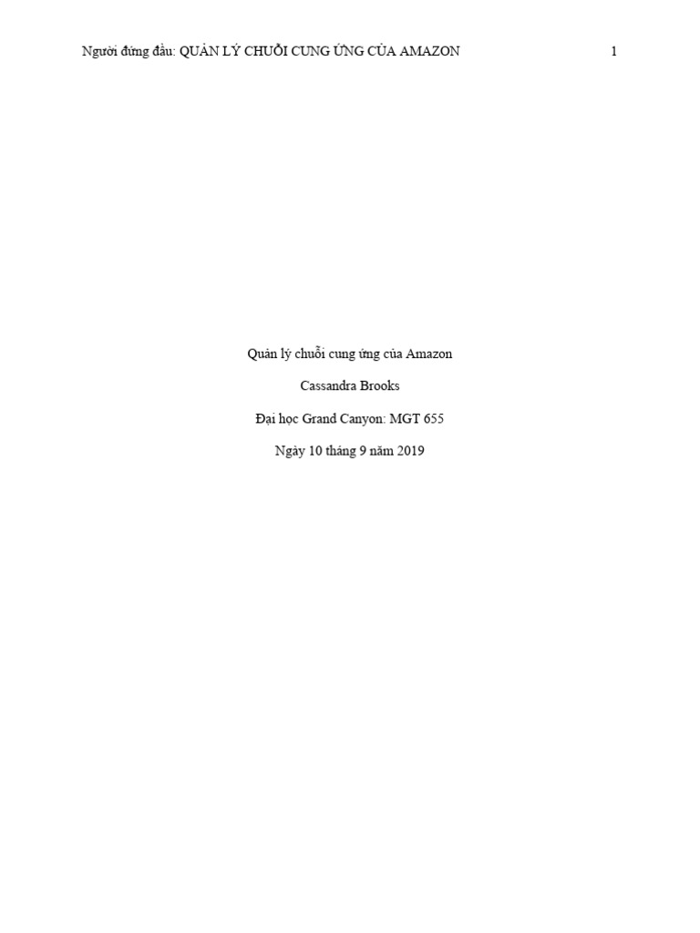 Amazon S Supply Chain Management | PDF Amazon S Supply Chain Management | PDF
