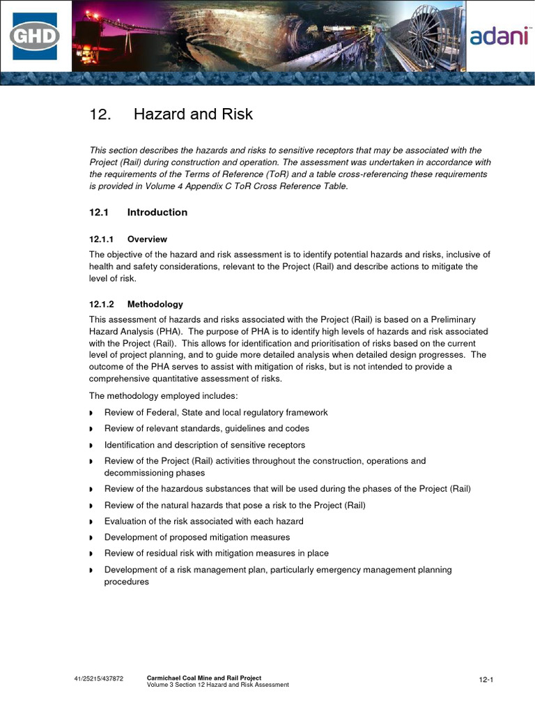 12 Hazard Risk Rail | Download Free PDF | Risk | Dangerous Goods