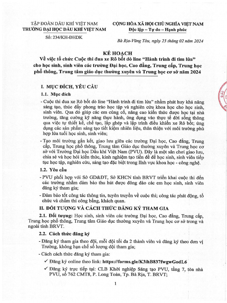 234 Ke Hoach Dua Xe Robot Do Line | PDF