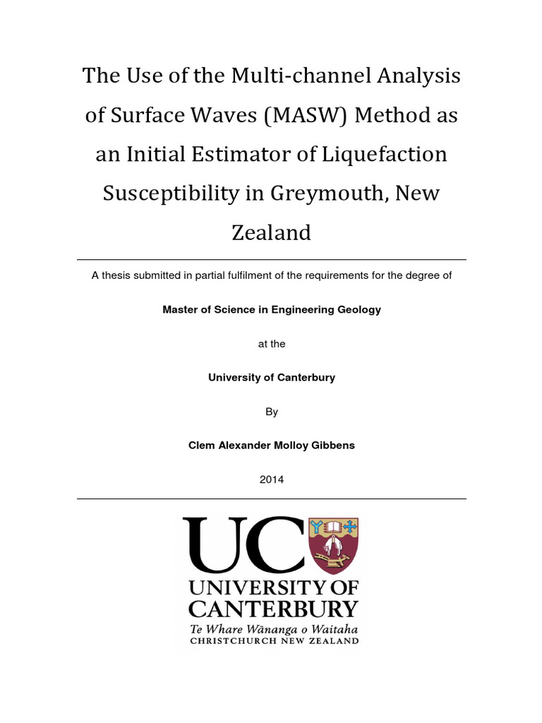 The Use of The Multi-Channel Analysis of Surface Waves (MASW) Method As ...