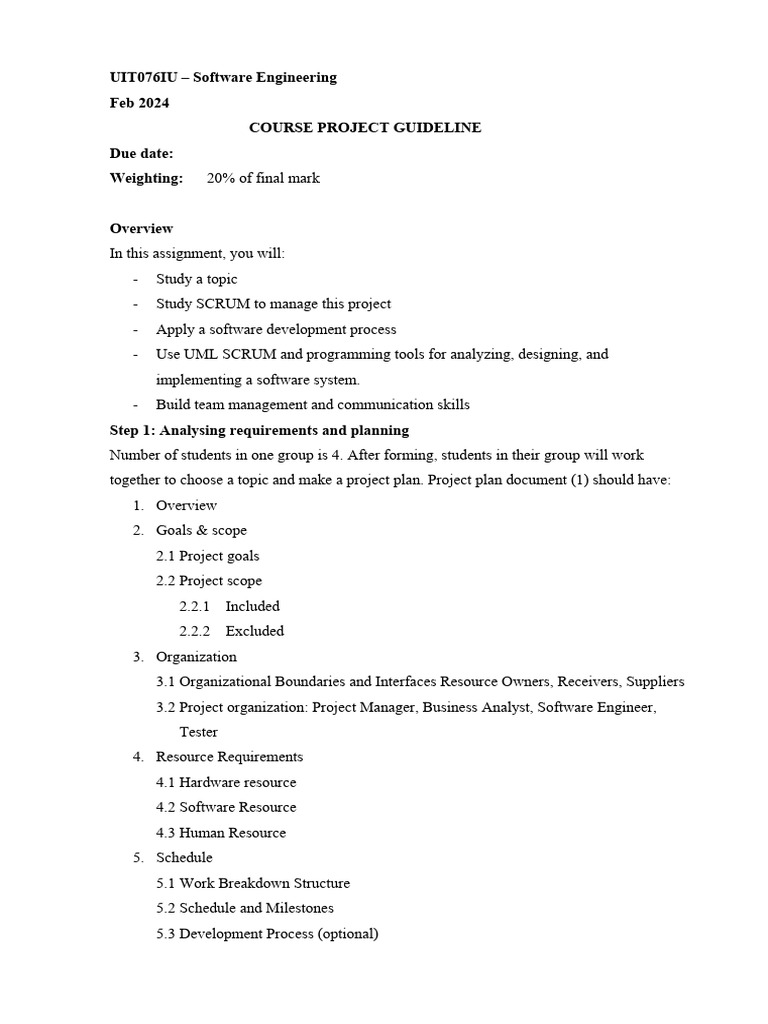 Project Guideline | PDF | Software | System