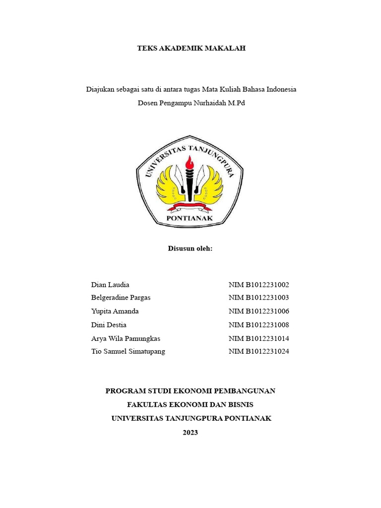 Teks Akademik: Panduan dan Contoh | PDF