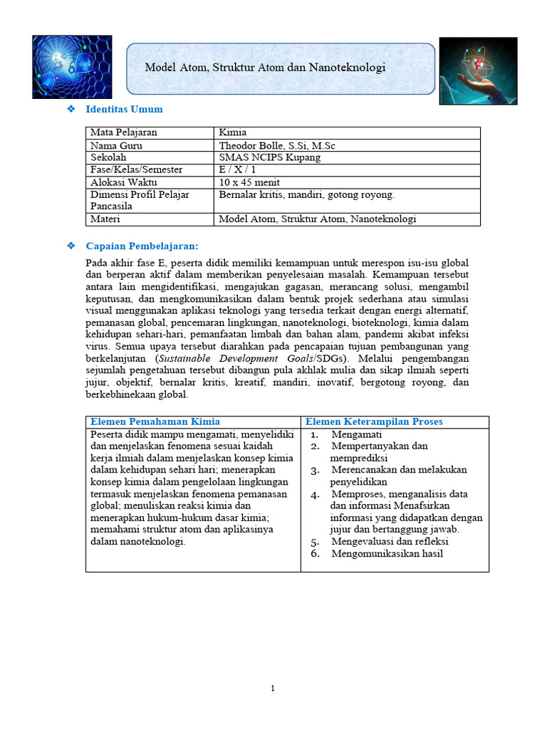 Model dan Struktur Atom dalam Kimia | PDF | Teknologi & Rekayasa