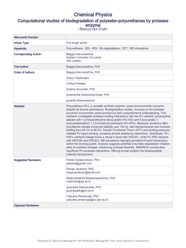 CHEMPHYS-S-24-00561 | PDF | Molecular Dynamics | Active Site