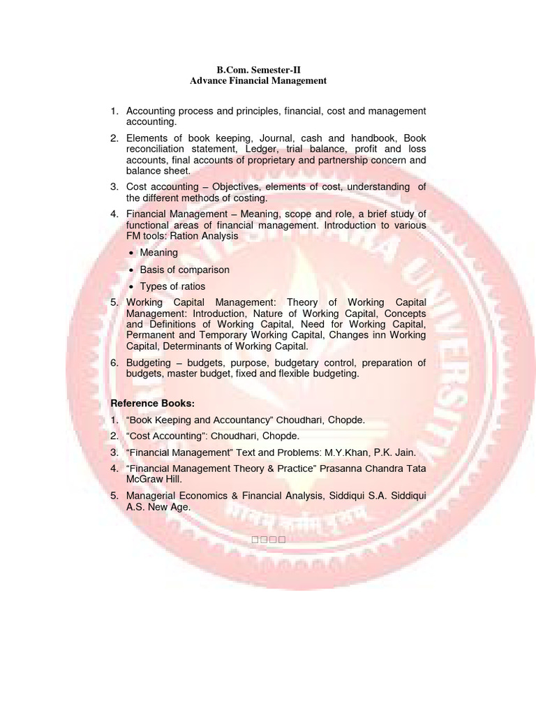 PAPER I Advance Financial Management | PDF | Debits And Credits | Cash ...