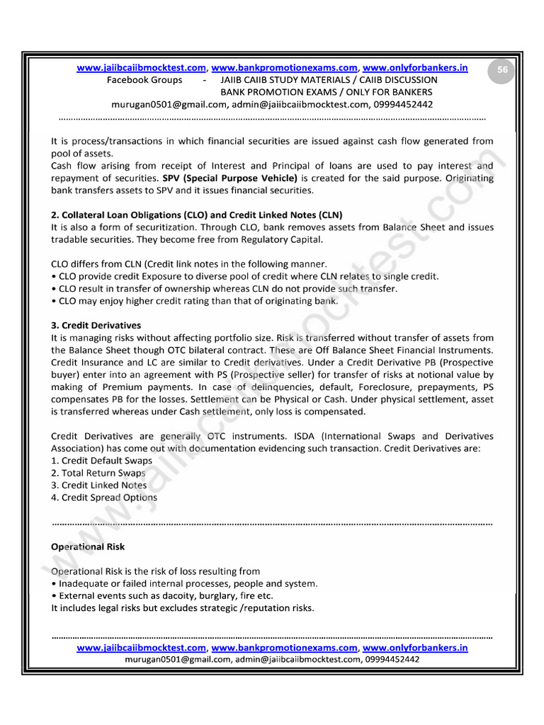 BFM CAIIB Class Notes | PDF