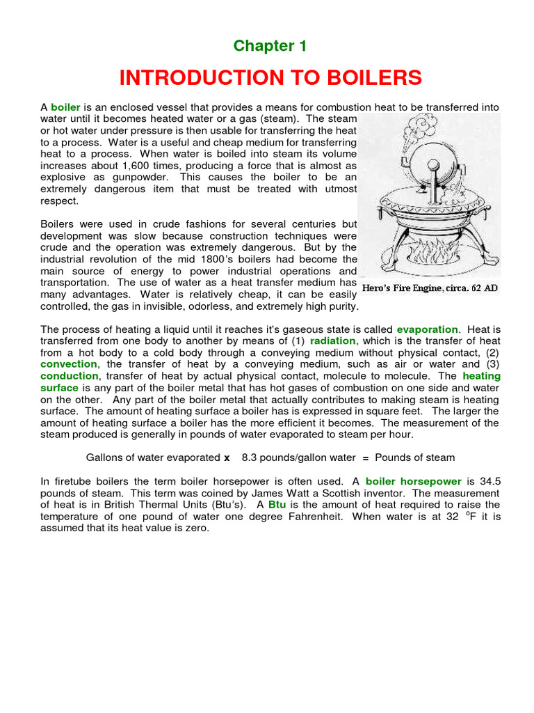 Chapter_1_INTRODUCTION_TO_BOILERS | PDF | Boiler | Combustion