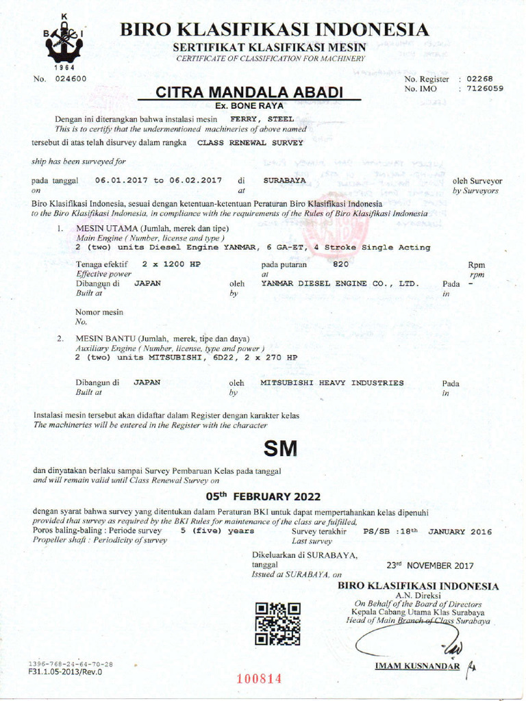 BKI Mesin CMA | PDF