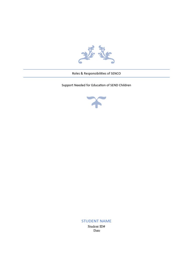 Early Years SENCo Guide | PDF | Special Education | Individualized ...