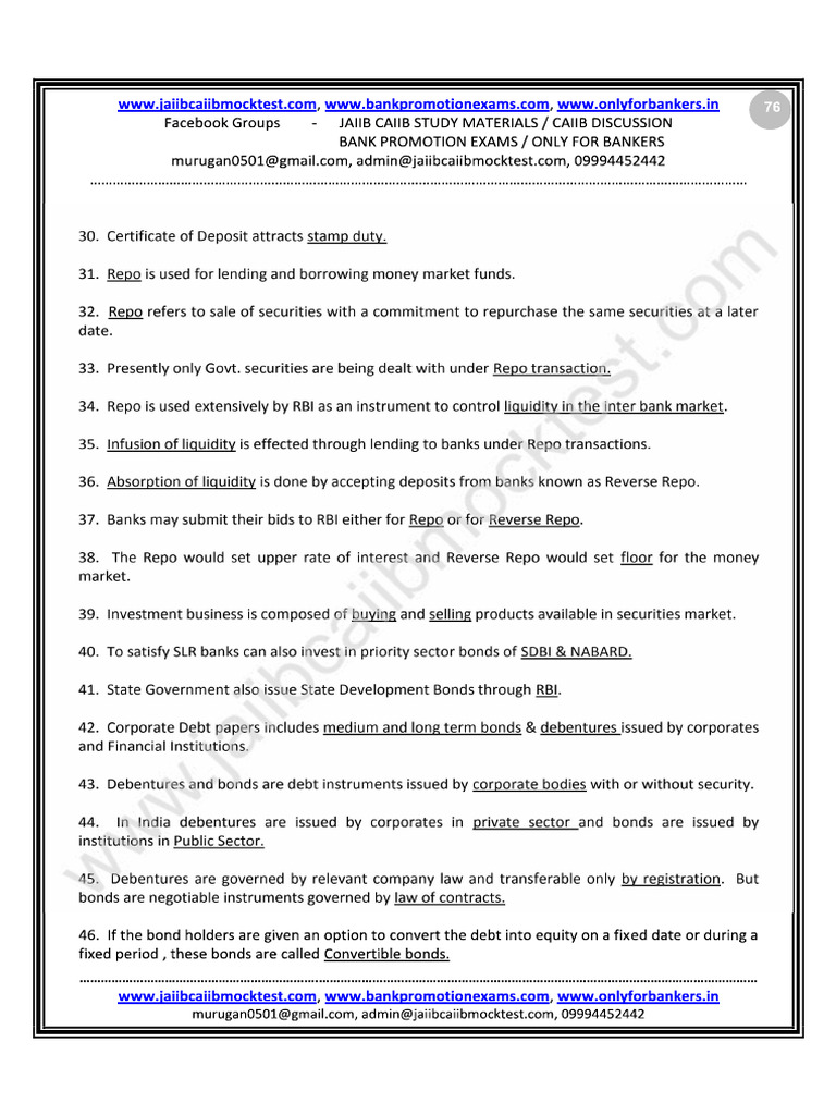 CAIIB ABFM Class Notes | PDF