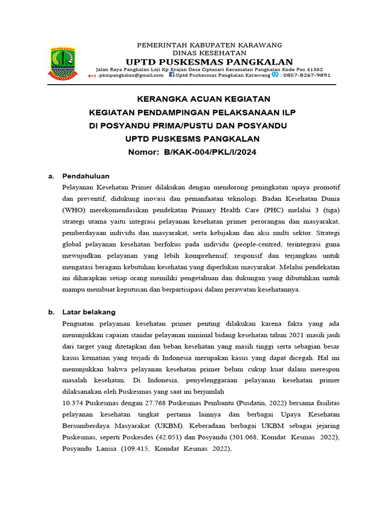 Pendampingan ILP di Posyandu dan Pustu | PDF | Pengembangan Diri ...