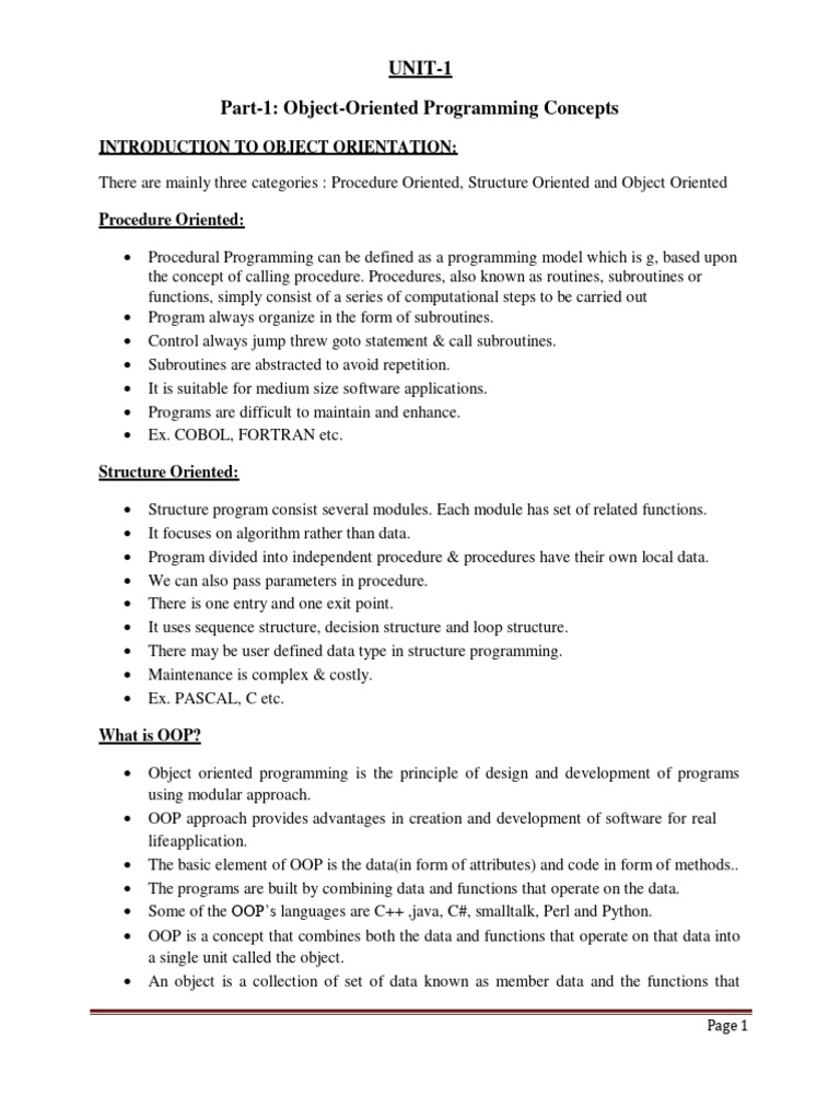 OOSD-unit-1-1 | PDF | Inheritance (Object Oriented Programming ... OOSD-unit-1-1 | PDF | Inheritance (Object Oriented Programming ...