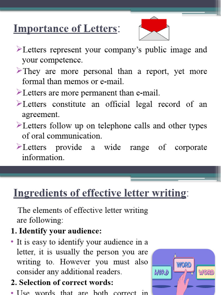 Importance of Letters | PDF | Word | Communication