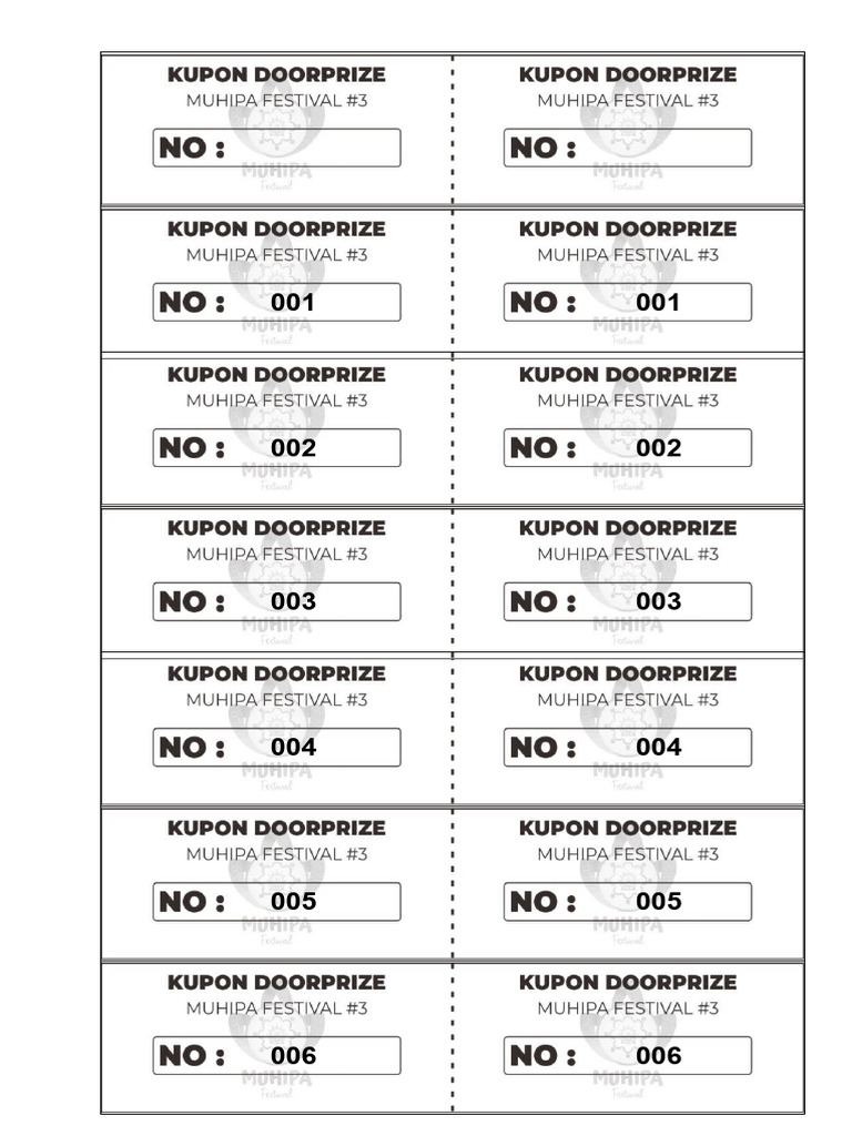 Kupon Siap Muhifest 2024 | PDF