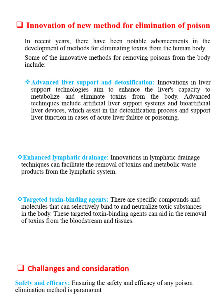 Innovative Toxin Elimination Methods | PDF | Self-Improvement