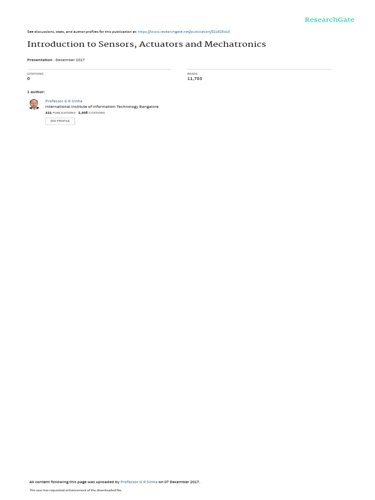 Lecture_02 | PDF | Sensor | Mechatronics