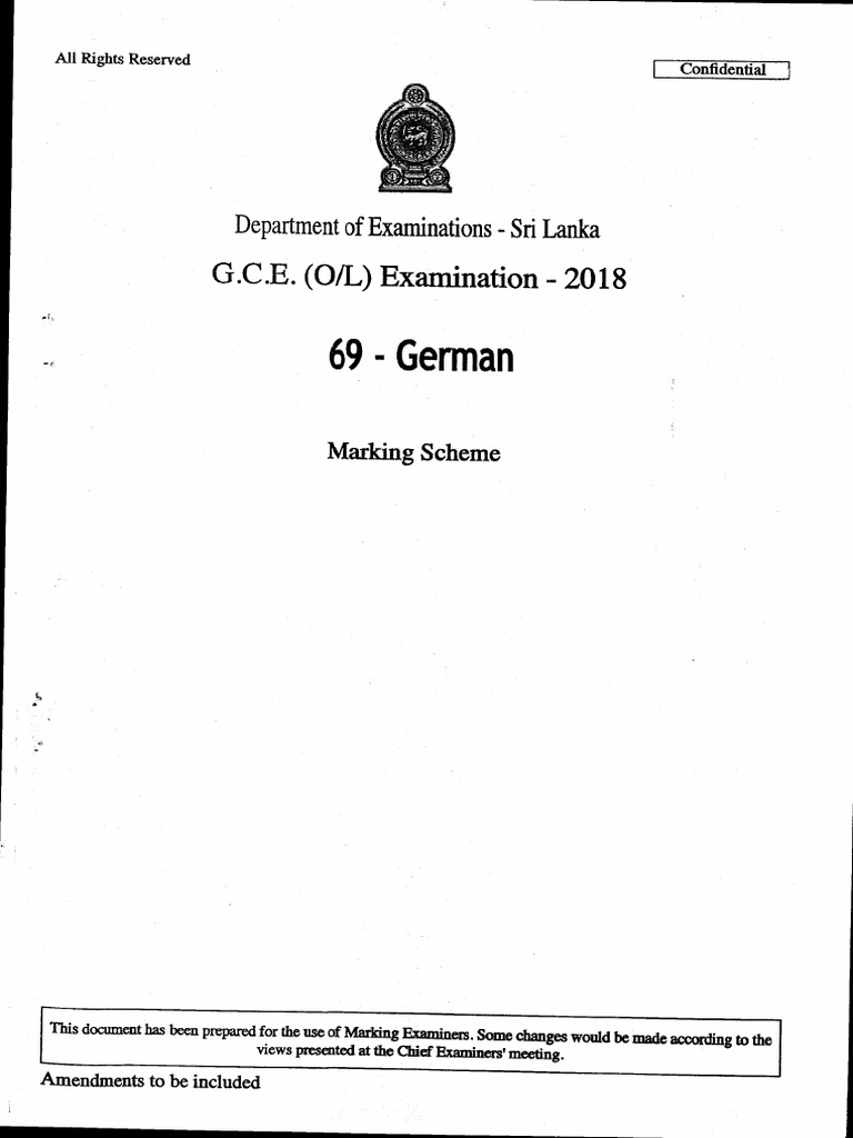 2018 OL German Marking Scheme | PDF