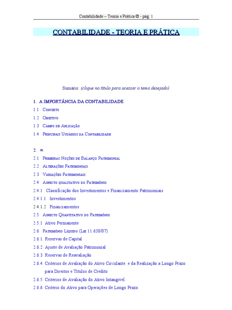 Livro - Contabilidade Teoria e Prática | PDF | Ativo fixo | Contabilidade