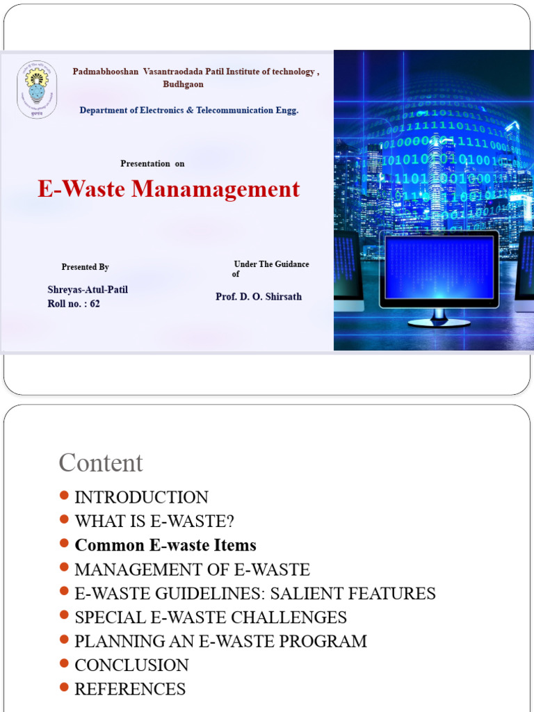 E Waste Management | PDF | Electronic Waste | Waste