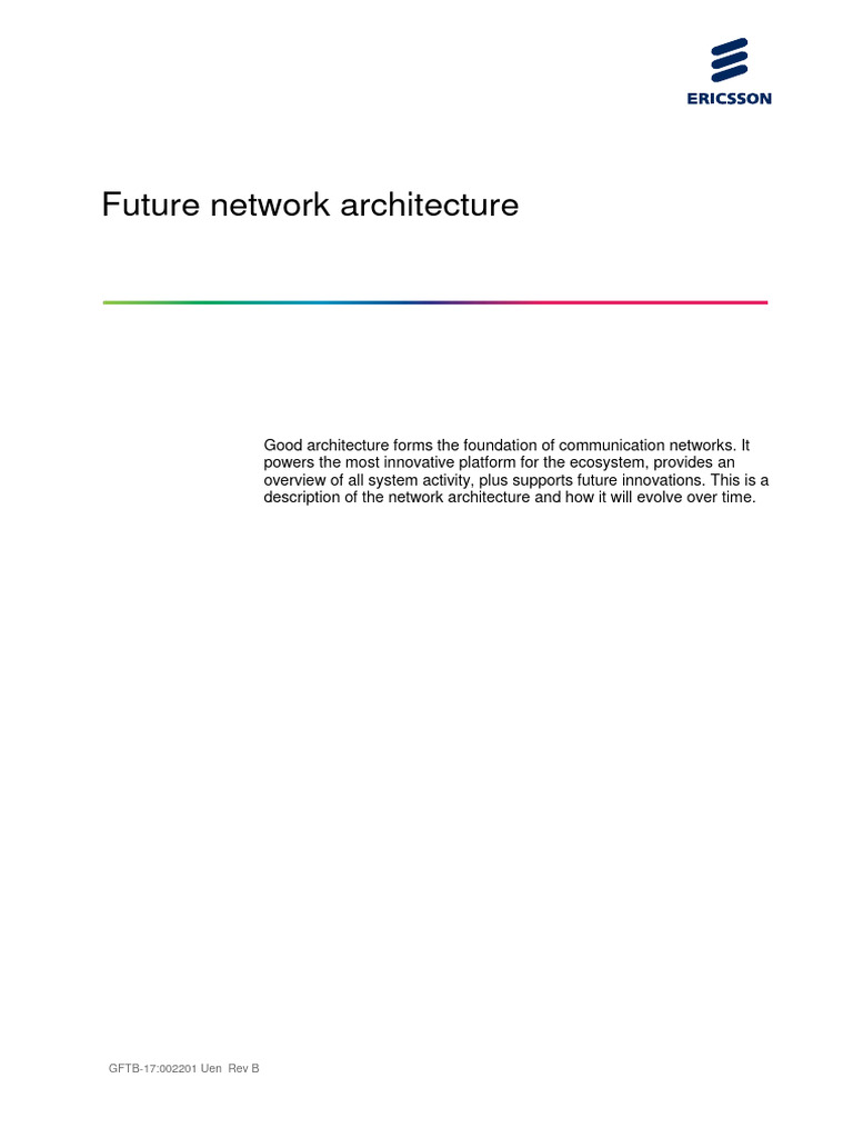 Ericsson Future-Network-Architecture-Document | PDF | Fiber To The X | Computer Network