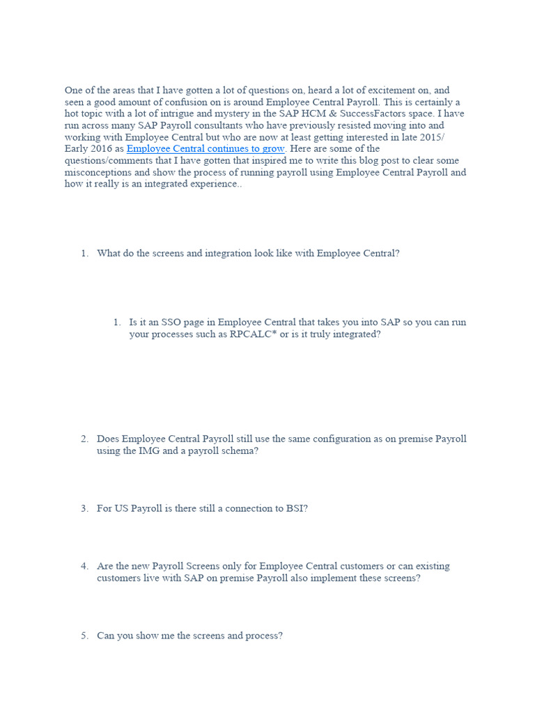 SF ECP ONB | PDF | Payroll | Software