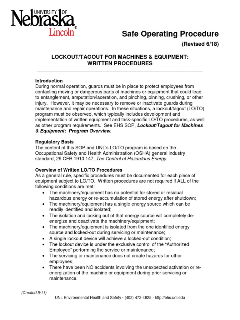 S-Loto Written Procedures | PDF | Safety