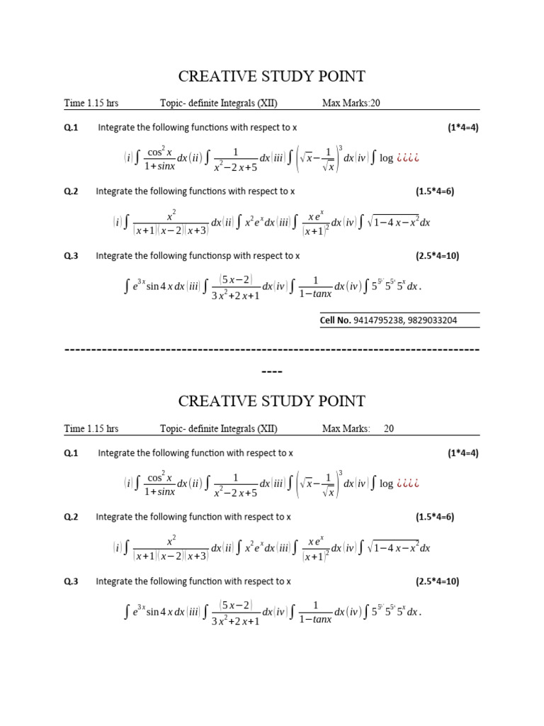 Integration 2019 XII | PDF | Elementary Geometry | Geometric Measurement