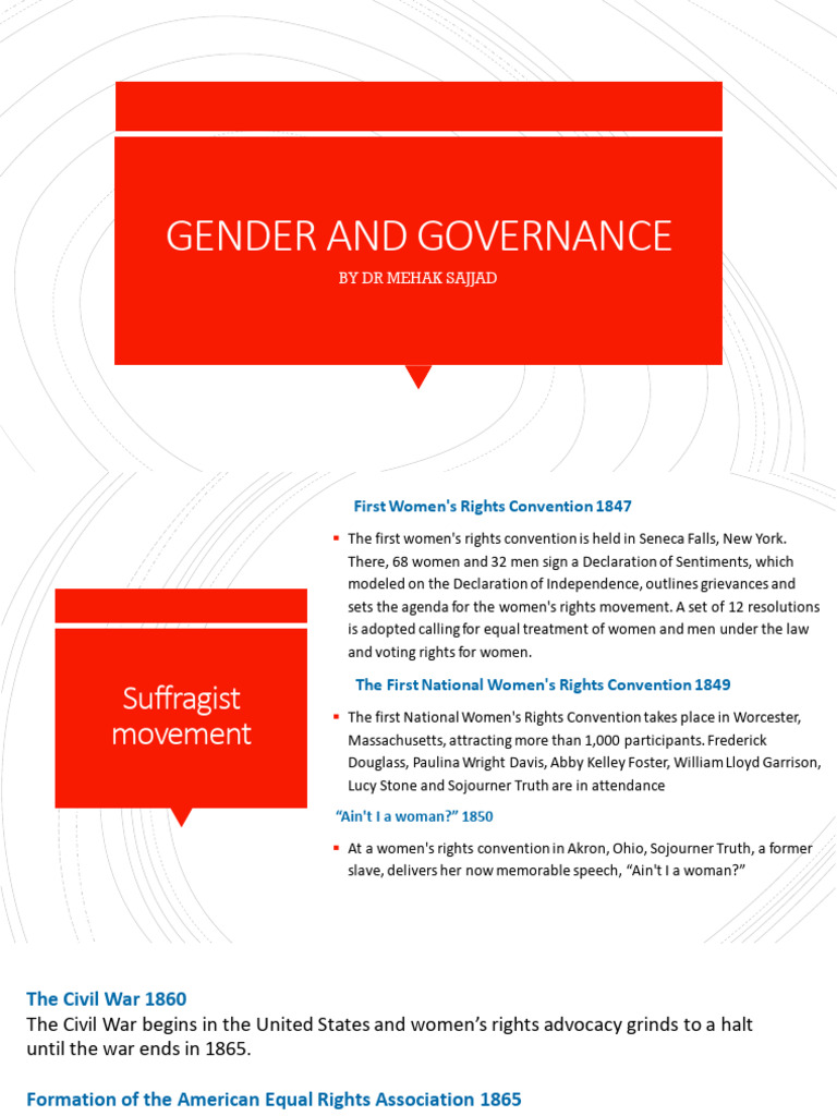 Gender and Governance | PDF | Governance | Women's Suffrage