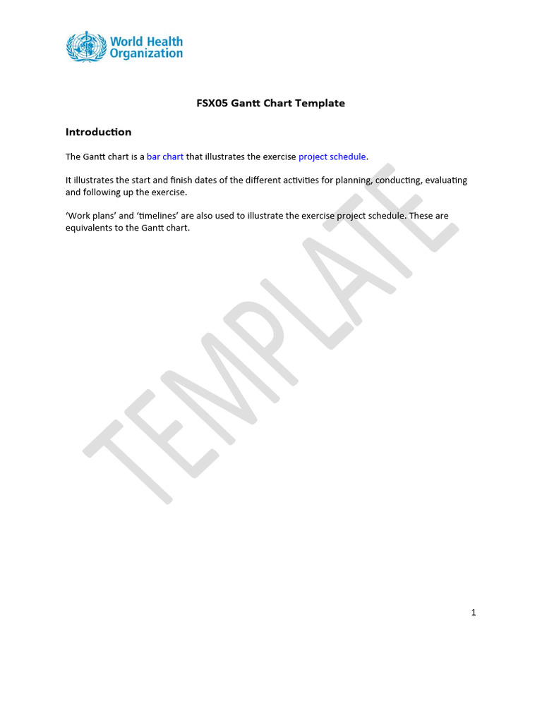FSX 05 Gantt Chart Template | PDF | Computers