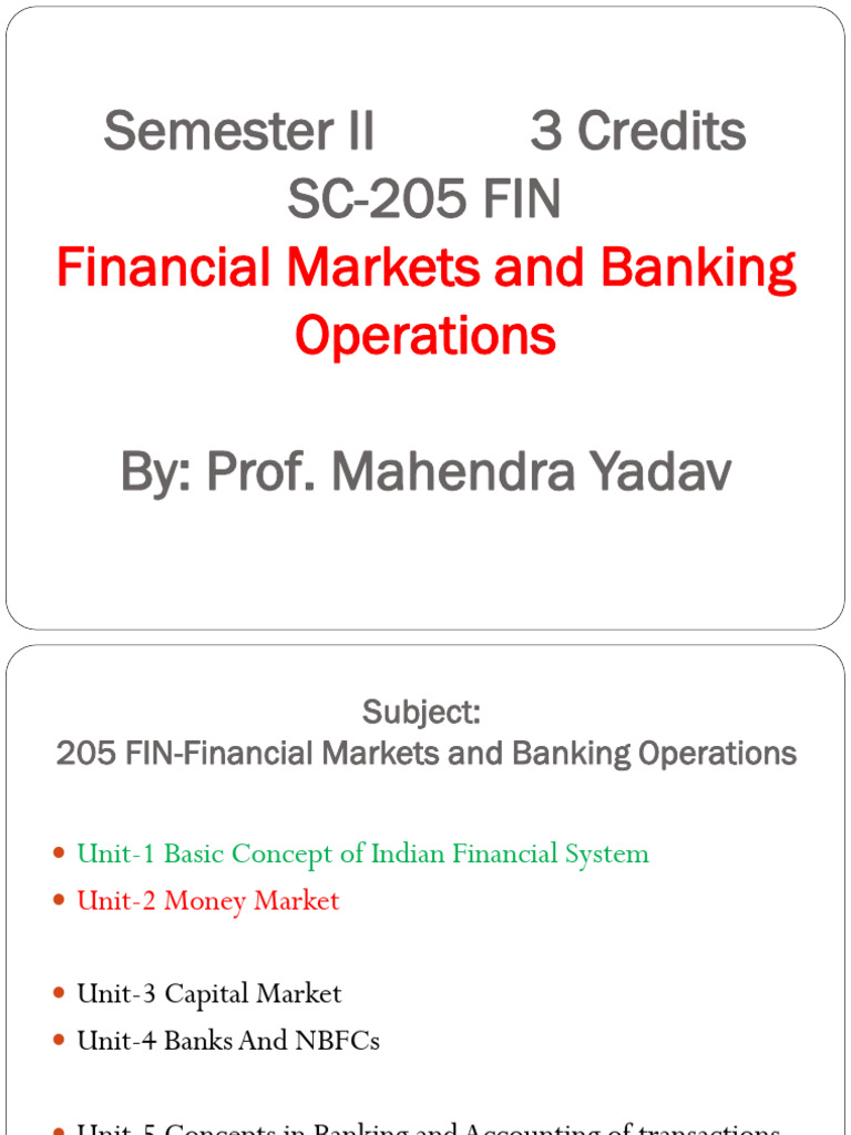 205FIN FMBO Unit-2 Money Market | PDF | Repurchase Agreement | Money Market