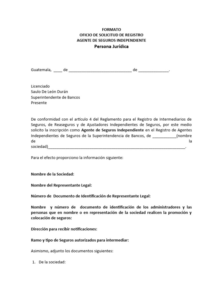 Formatos Agente Independiente Sociedad 2022 | PDF | Seguro | Reaseguro