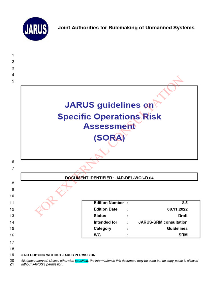 Draft Jarus Sora Main Body v2.5 For External Consultation | PDF | Risk ...