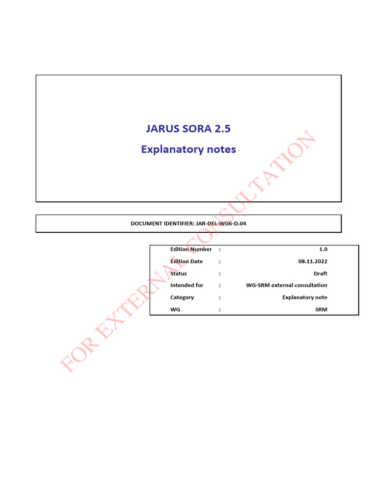 Draft Jarus Sora Main Body v2.5 Explanatory Note For External ...